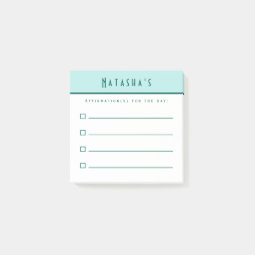 To Do List, Affirmation Checklist Post-it Notes | Zazzle