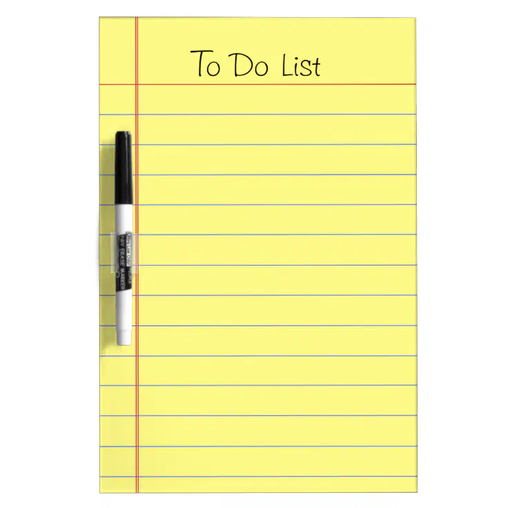 To Do List Dry-Erase Board | Zazzle