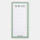 To Do List: Green/White Gingham Checks Pattern Magnetic Notepad | Zazzle