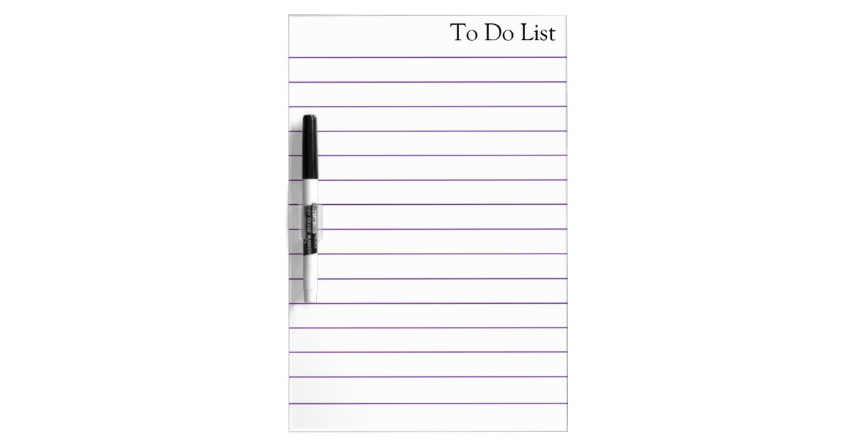 To do List Grocery Stripes Violet Whiteboard | Zazzle