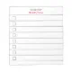 TO DO LIST Minimalist Modern Lined Check Boxes Notepad | Zazzle