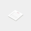 TO DO LIST Minimalist Modern Lined Check Boxes Post-it Notes | Zazzle