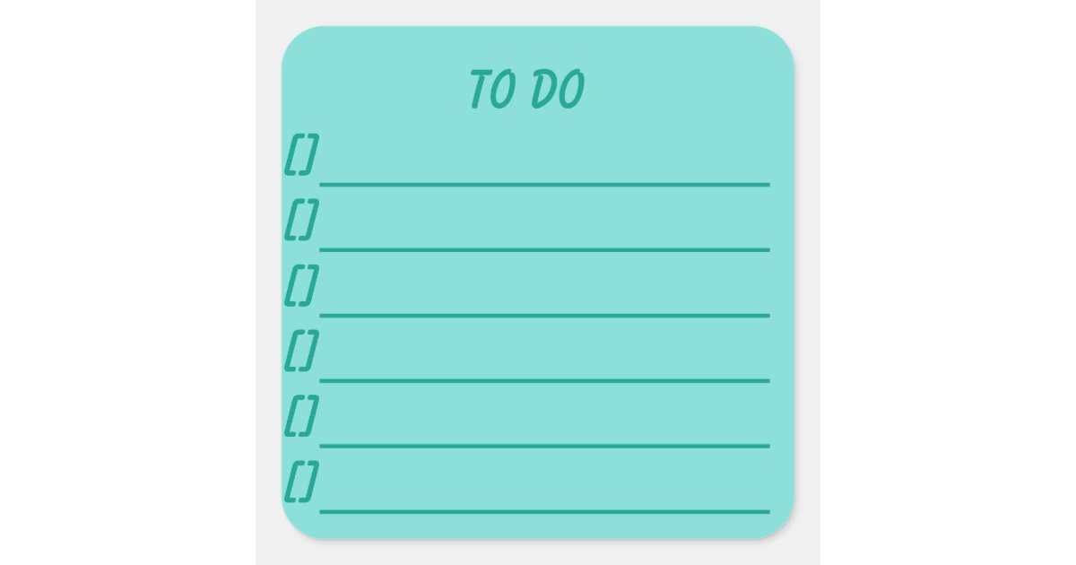 To Do List Planner Sticker | Zazzle