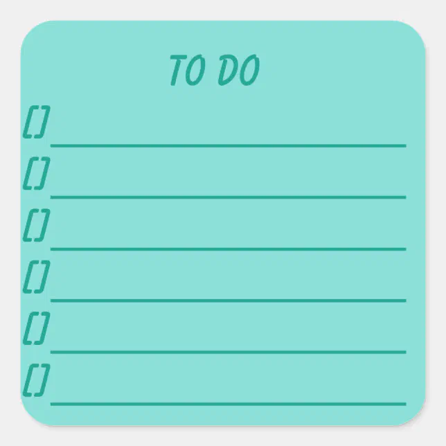 To Do List Planner Sticker | Zazzle
