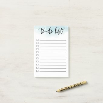 to do list post it notes with watercolour | Zazzle