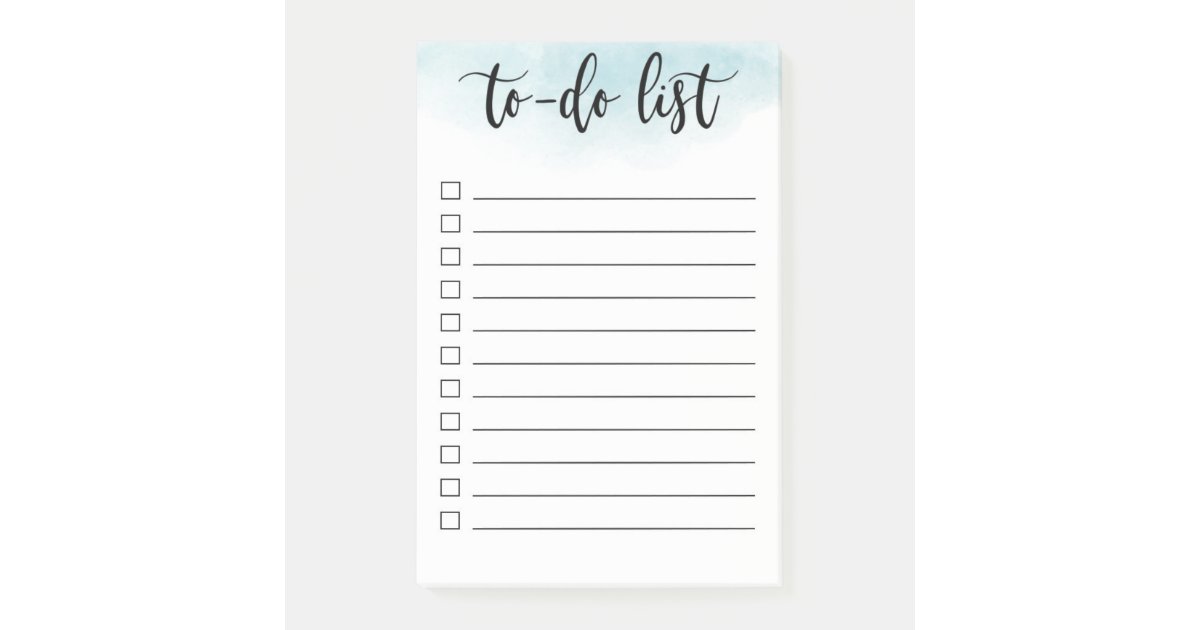 to do list post it notes with watercolour | Zazzle