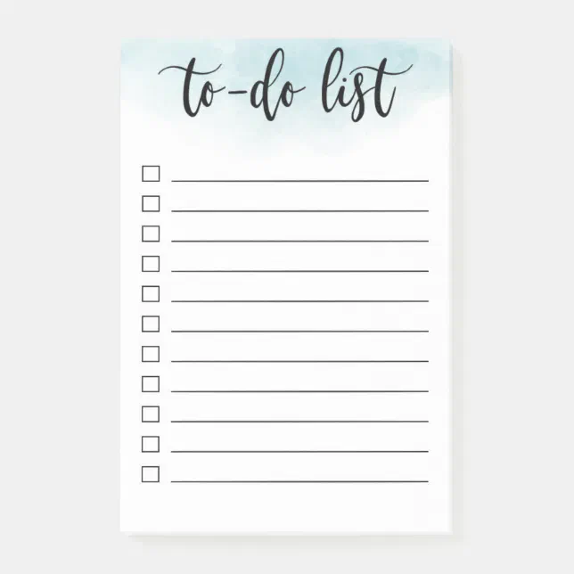 to do list post it notes with watercolour | Zazzle
