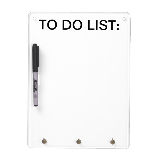 To Do List Whiteboard w/ Keychain holder | Zazzle.com