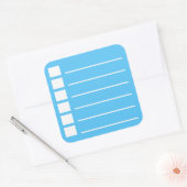 To Do List with Check Off Square Sticker | Zazzle