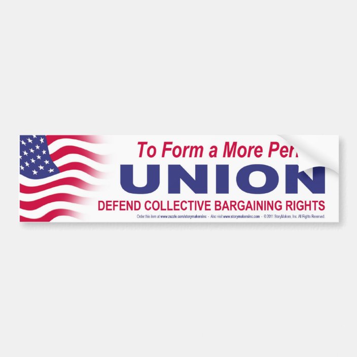 To Form a More Perfect UNION Bumper Sticker | Zazzle.com