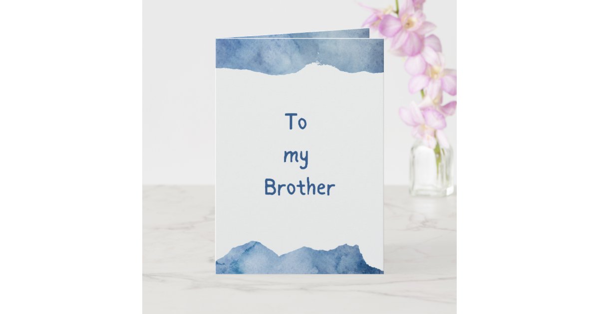 To My Brother Siblings Day Card | Zazzle