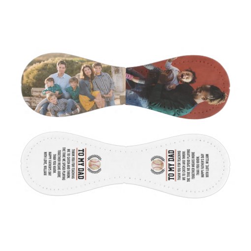 To My Dad Custom Message Photo Happy Father's Day Baseball | Zazzle