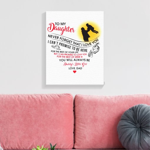 To My Daughter Canvas Print | Zazzle