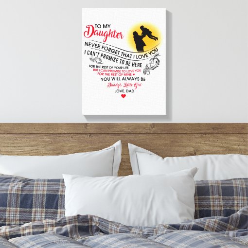 To My Daughter Canvas Print | Zazzle