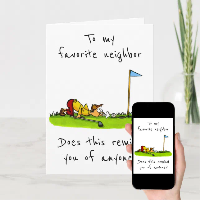 TO MY FAVORITE NEIGHBOR ON YOUR BIRTHDAY CARD | Zazzle