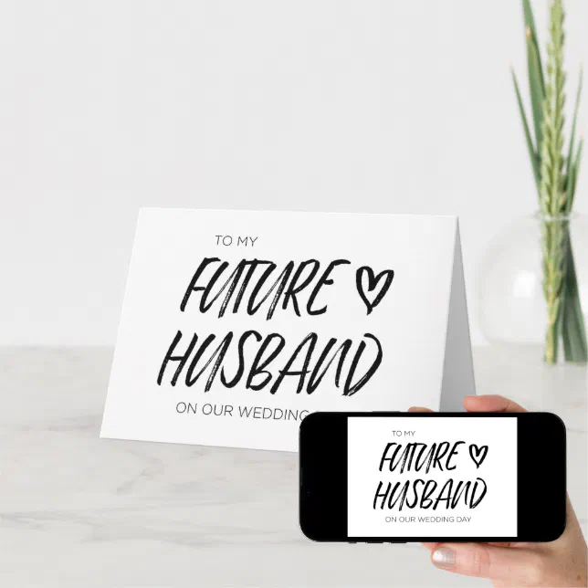 To My Future Husband Wedding Card | Zazzle