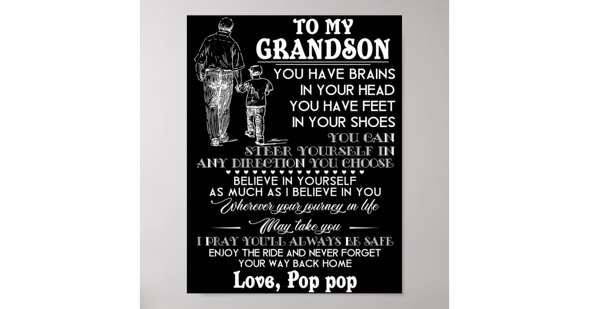 To My Grandson Poster | Zazzle