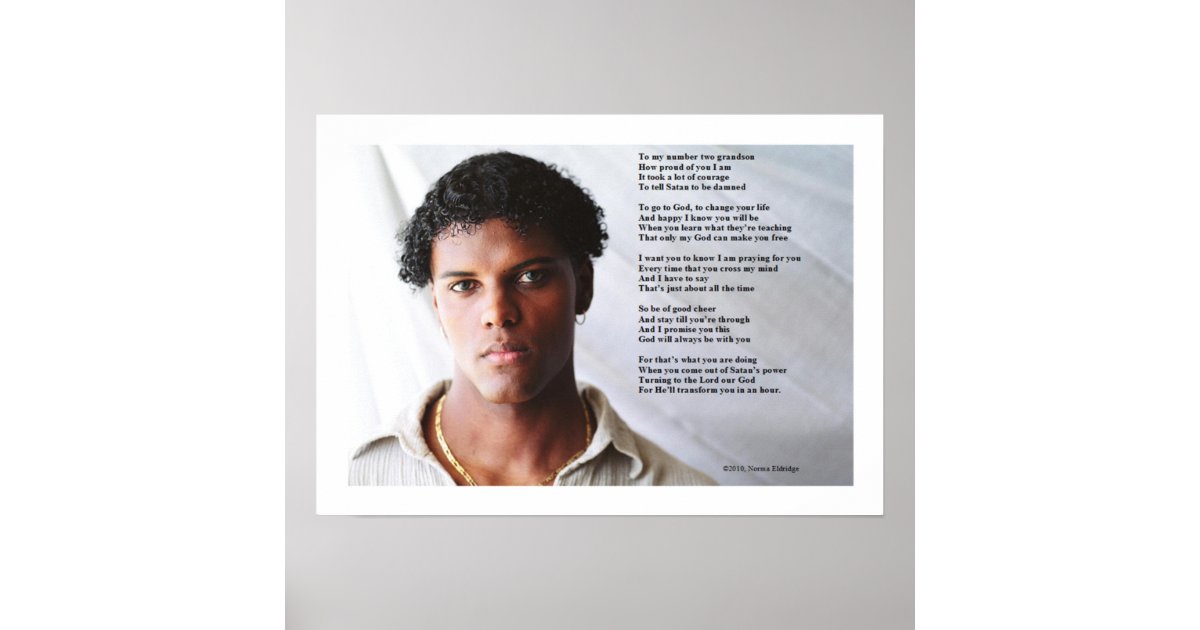 To My Grandson Poster | Zazzle.com