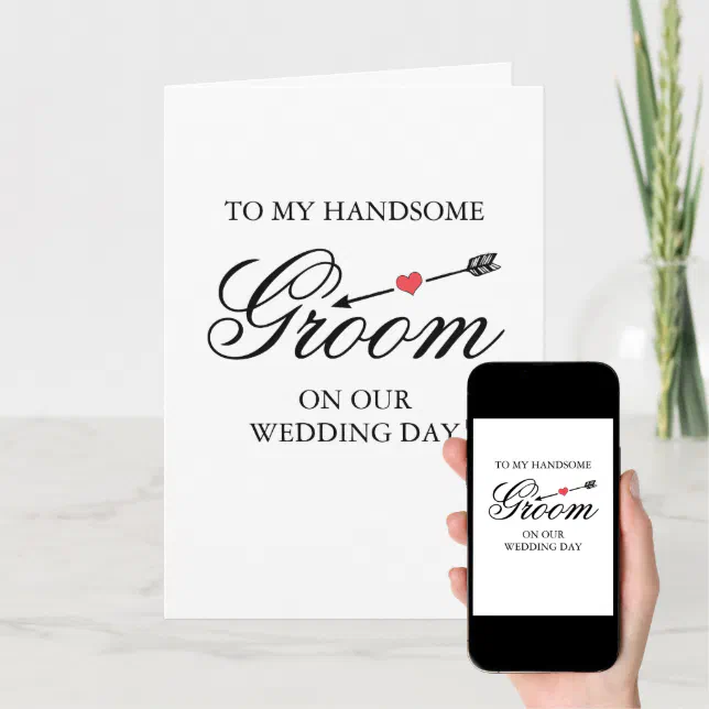 To My Groom | Wedding Day Card | Zazzle
