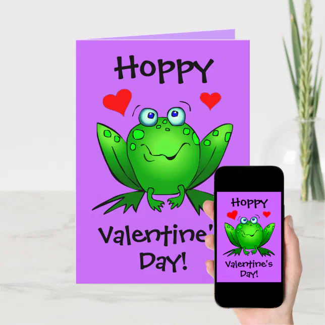 To My Princess Hoppy Valentines Cute Frog Card | Zazzle