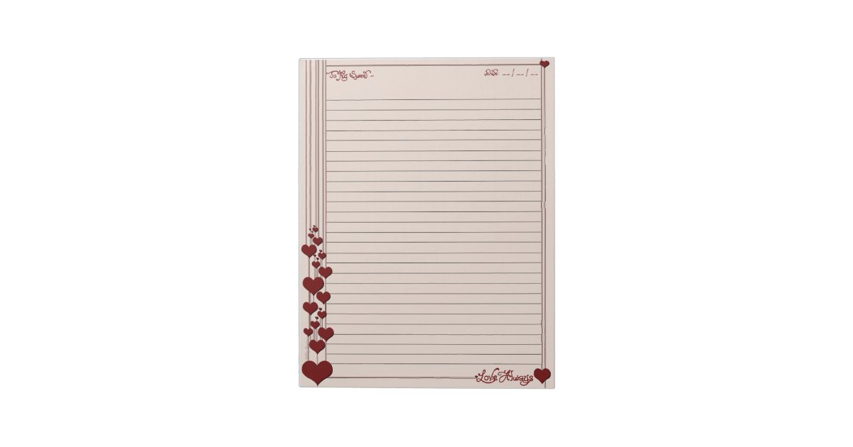 To My Sweet Notepad | Zazzle
