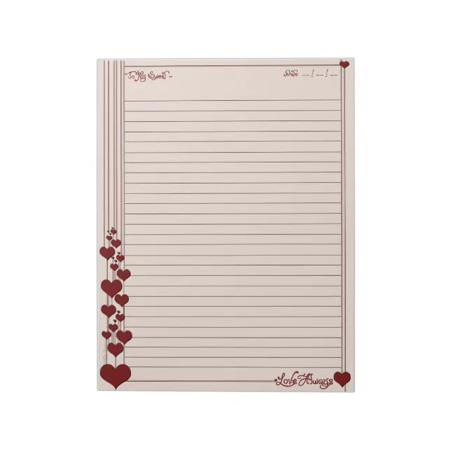 To My Sweet Notepad | Zazzle