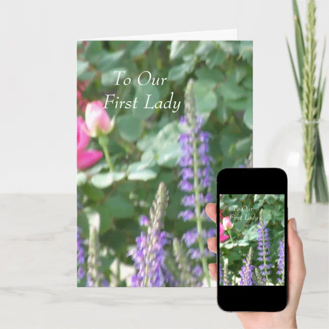 To Our First Lady Card | Zazzle