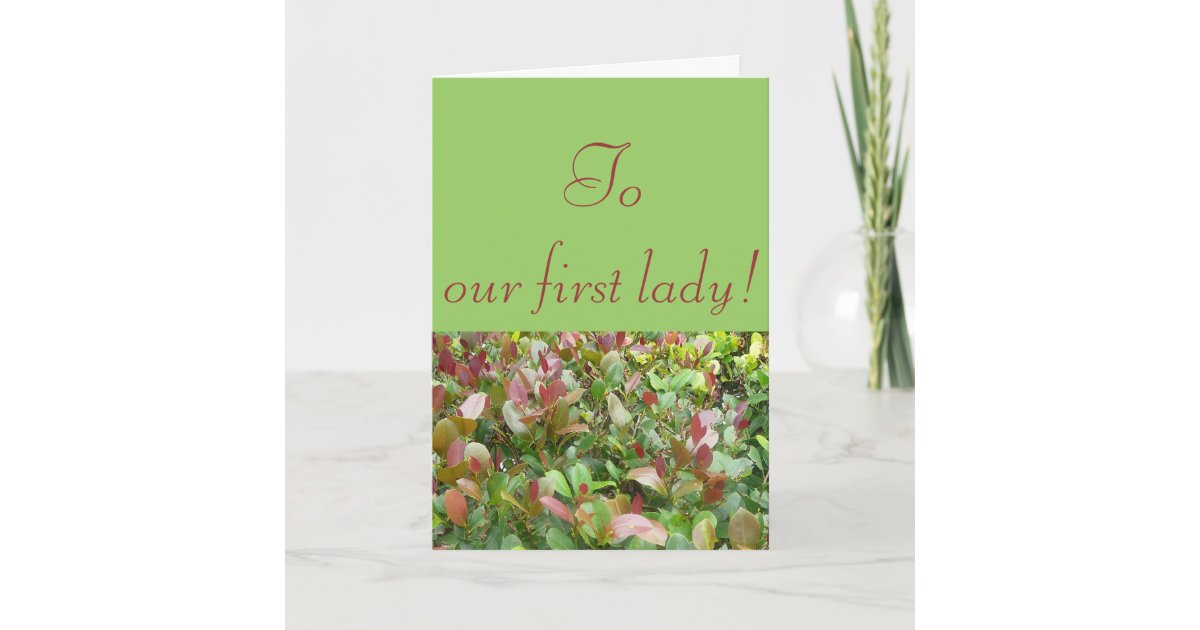To our first lady thank you card | Zazzle