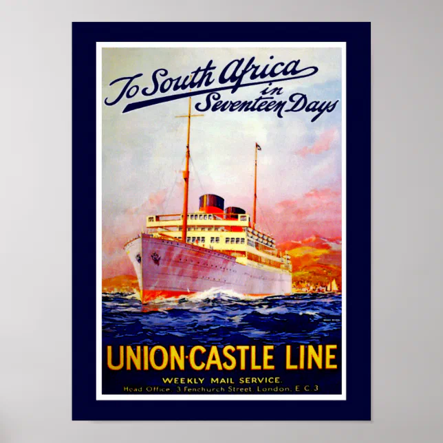 To South Africa in 17 Days Poster | Zazzle