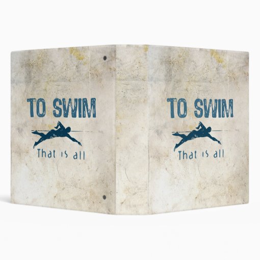 To Swim Binder | Zazzle