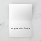 **TO THE NEW PILOT** CONGRATULATIONS CARD | Zazzle