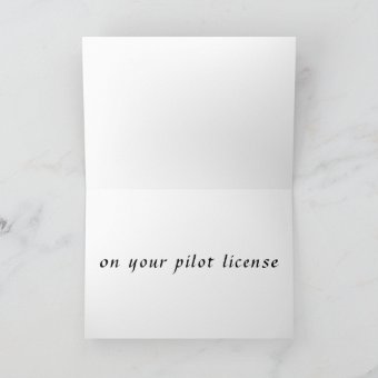 **TO THE NEW PILOT** CONGRATULATIONS CARD | Zazzle