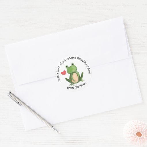 Toad-ally Awesome Valentine Sticker | Zazzle
