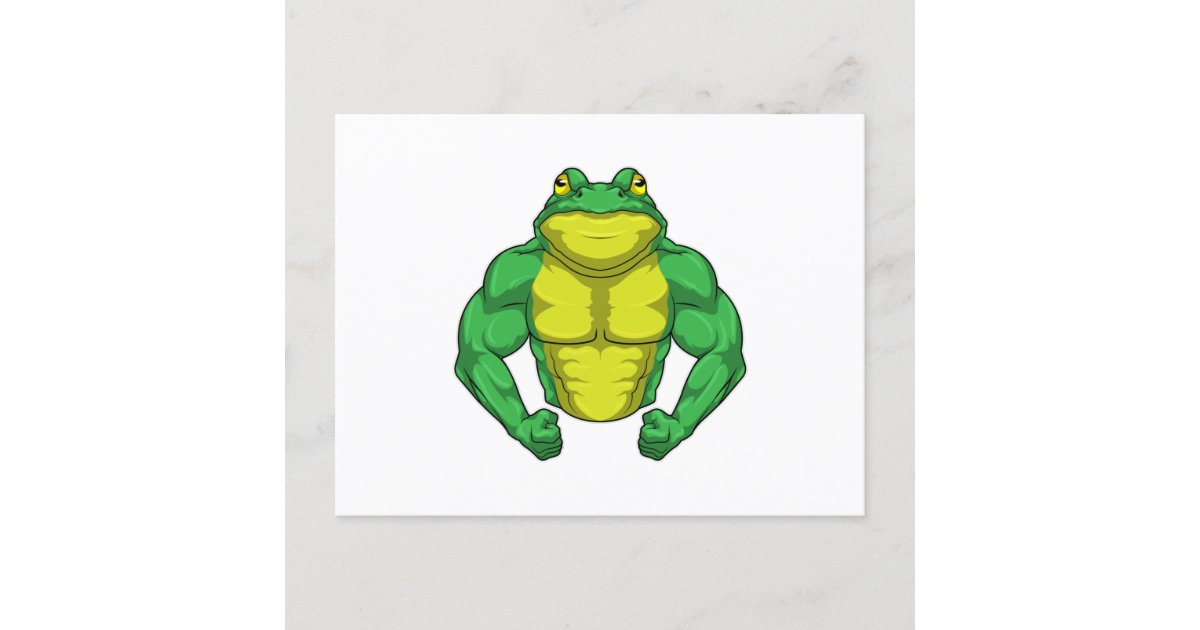 Toad as Bodybuilder with big Muscles Postcard | Zazzle