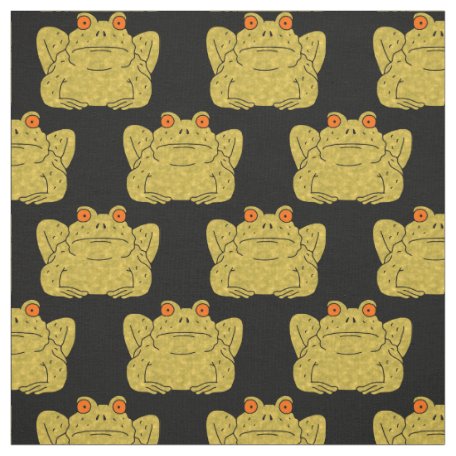 Grumpy Toads Fabric | Zazzle
