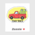 Toad Truck Funny Tow Truck Pun Sticker | Zazzle