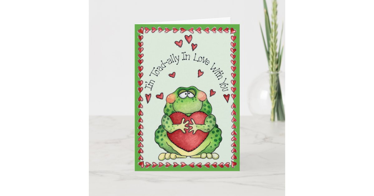 Toadally in Love - Greeting Card | Zazzle