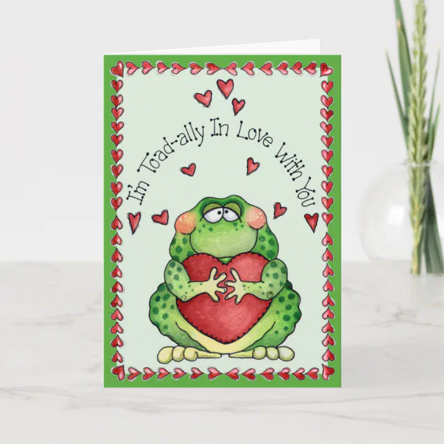 Toadally in Love - Greeting Card | Zazzle