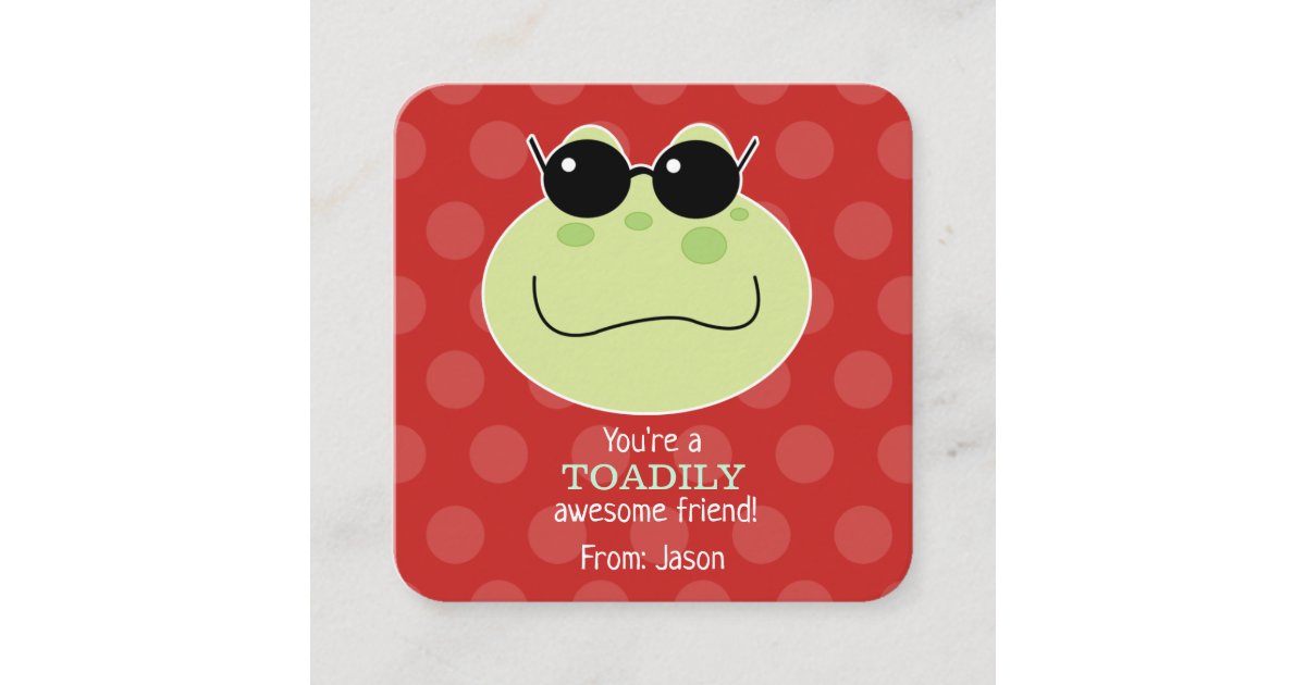 Toadily Awesome Toad Valentines Day Card | Zazzle