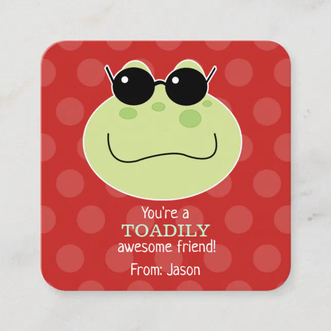Toadily Awesome Toad Valentines Day Card | Zazzle