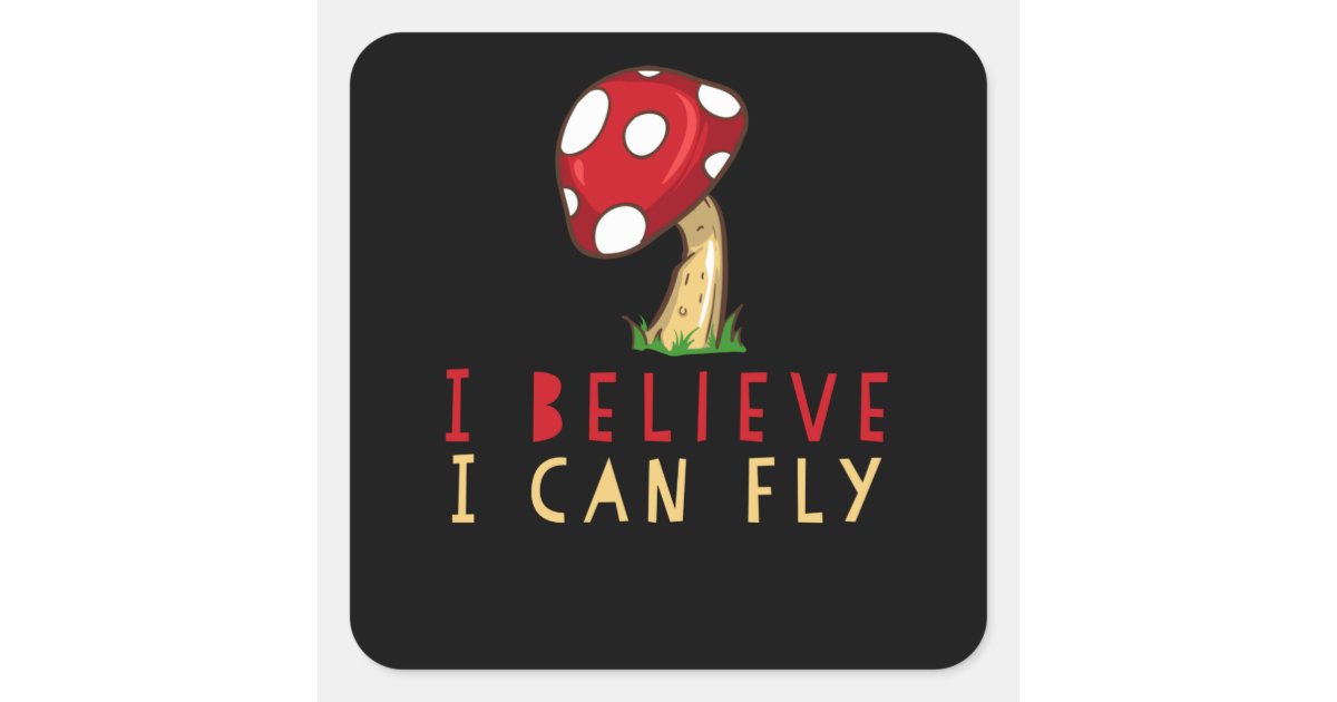Toadstool Saying Funny Square Sticker | Zazzle