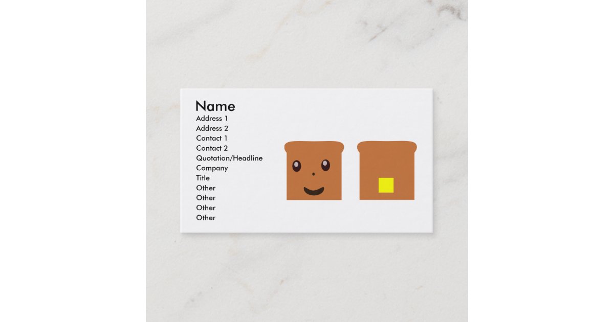 Toast Business Card | Zazzle