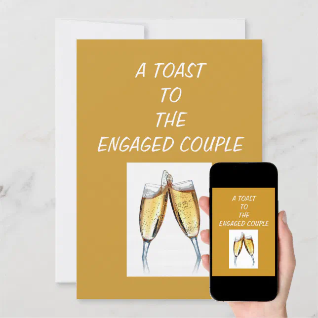 TOAST-ENGAGEMENT PARTY INVITATION | Zazzle
