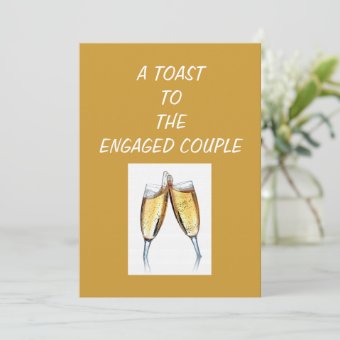 TOAST-ENGAGEMENT PARTY INVITATION | Zazzle