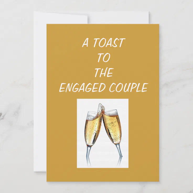 TOAST-ENGAGEMENT PARTY INVITATION | Zazzle