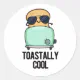 Toastally Cool Funny Toast Pun Classic Round Sticker | Zazzle