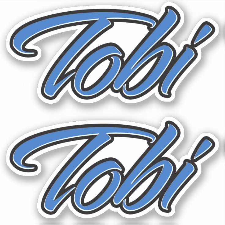 Tobi name blue sticker sticker sticker sticker | Zazzle