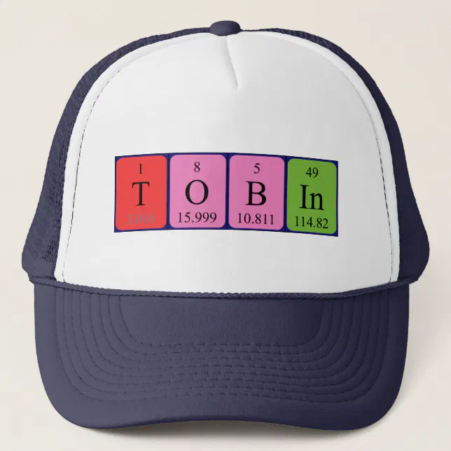Tobin periodic table name hat | Zazzle