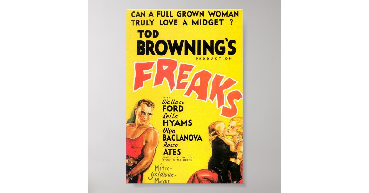 Tod Browning's "Freaks" movie poster. Poster | Zazzle