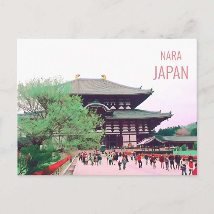 Todai-ji Nara temple shrine Japanese travel Postcard | Zazzle.com
